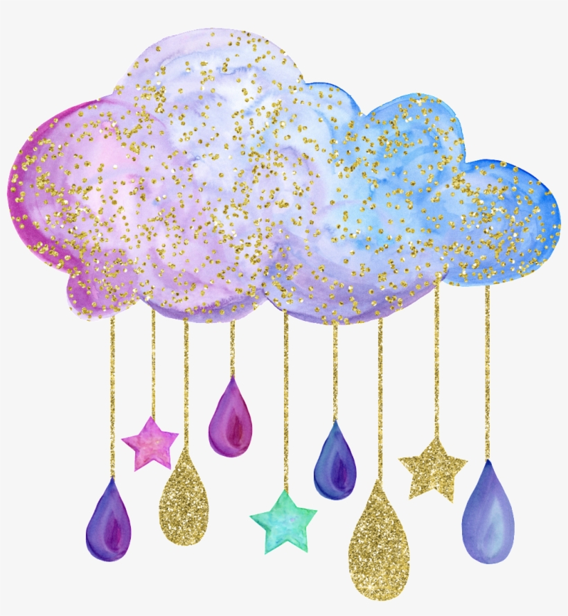 Hand Painted A Colorful Cloud Png Transparent - Baby Gender Reveal ...