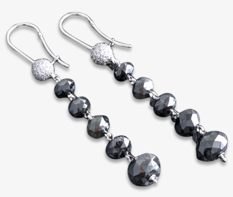 Black Diamond Dangle Earrings, - Jewellery - 2500x2500 PNG Download ...