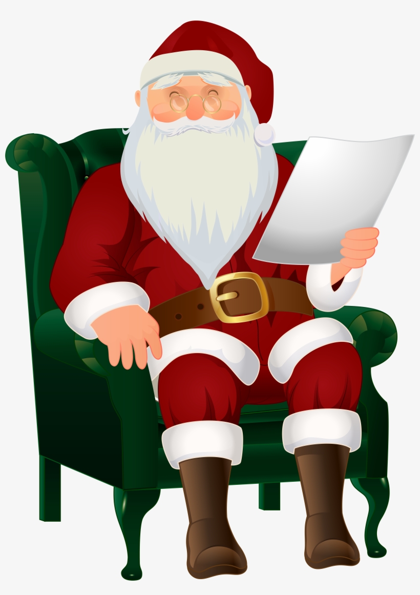 Download Transparent Santa Claus Sitting Png - PNGkit
