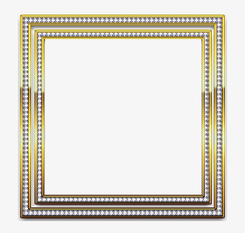 Diamond Frame Png - Gold And Silver Frame - 700x700 PNG Download - PNGkit