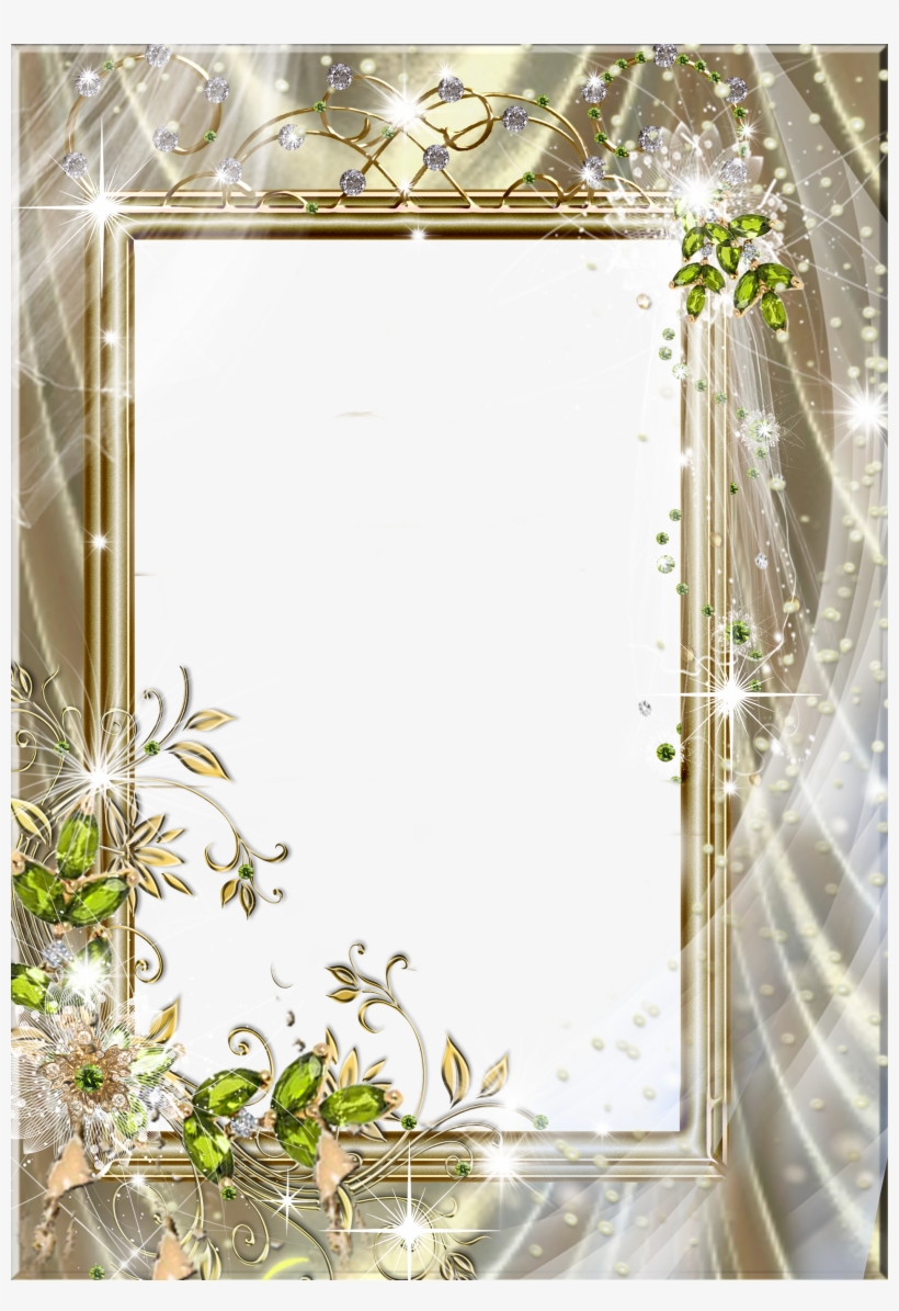 Beautiful Transparent Frame With Green Diamonds - Beautiful Photo ...