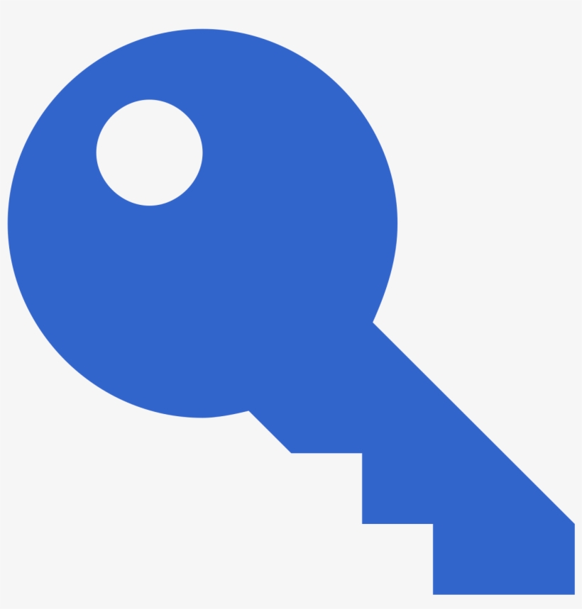 Open - Transparent Blue Key Icon - 2000x2000 PNG Download - PNGkit