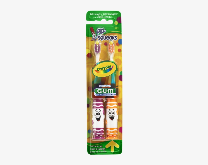 Gum® Crayola™ Pip-squeaks™ Toothbrush, Value Pack, - Gum Crayola Pip ...