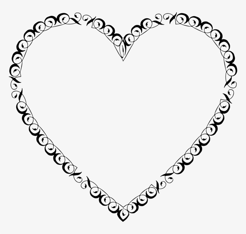 Clipart Vintage Filigree Heart - Heart Frame Vintage Png - 762x700 PNG ...