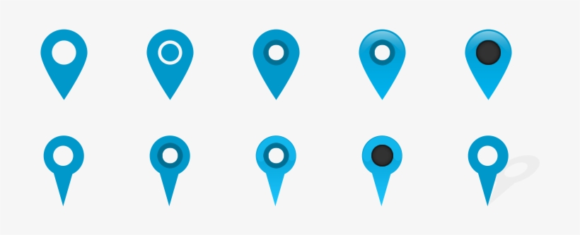 Vector Transparent Free Map Marker Pin Icons The Web - Google Map ...
