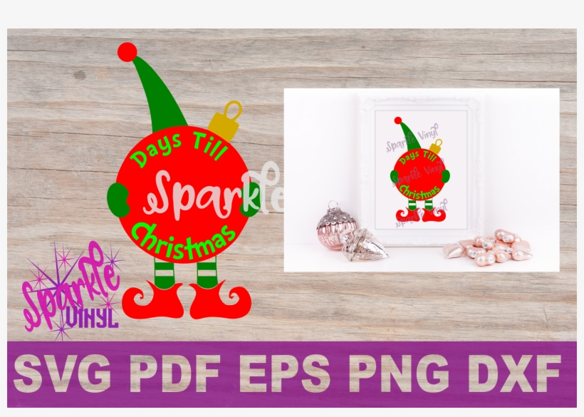 Svg Christmas Elf Countdown Advent Sign Picture Printable - Scalable ...