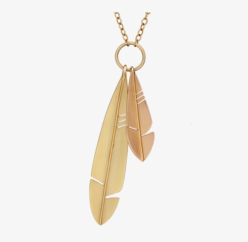 P Native Feather Necklace Web - Gold Native Feather Necklace - 800x800 ...