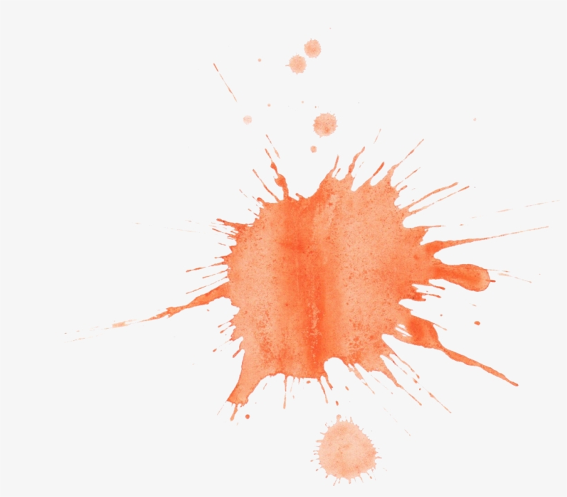 12 Orange Watercolor Splatter - Water Color Splatter Png - 1024x849 PNG ...