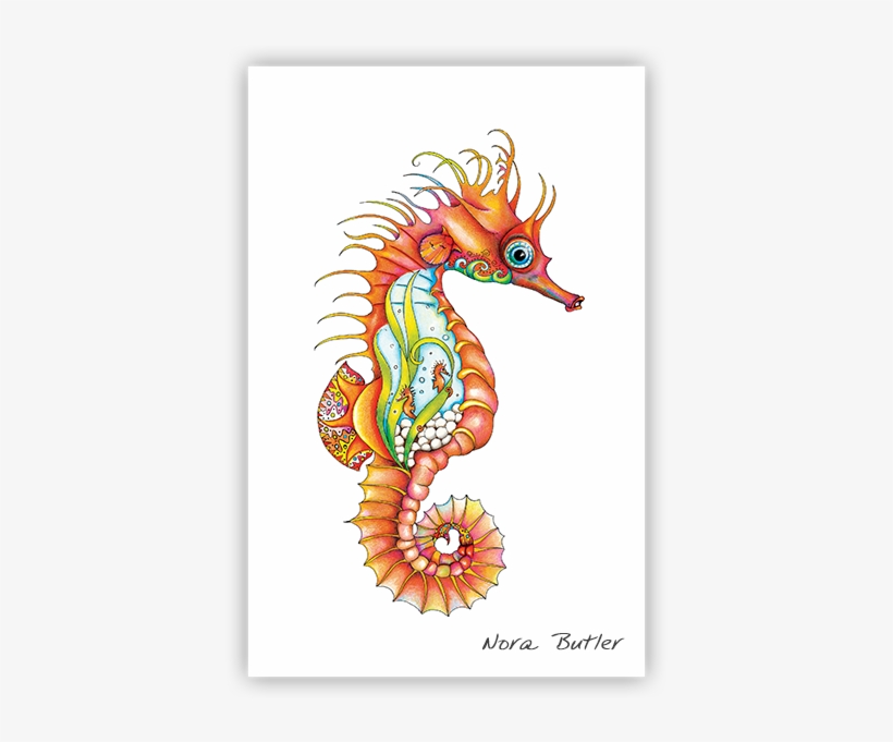Nora Butler Designs Seahorse Drawing Work Of Art - Nora Butler ...