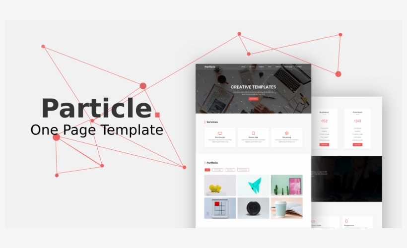 Particle One Page Template - Diagram - 800x420 PNG Download - PNGkit