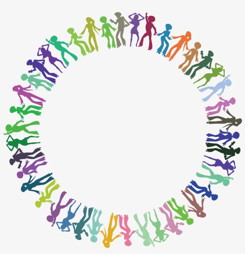 Free Clipart Of A Round Border Frame Of Colorful Disco - Clipart Disco ...