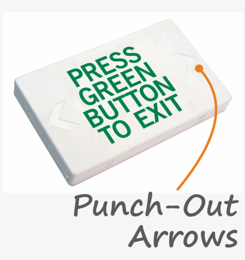 Press Green Button To Exit Led With Battery Backup - Exit Sign ...