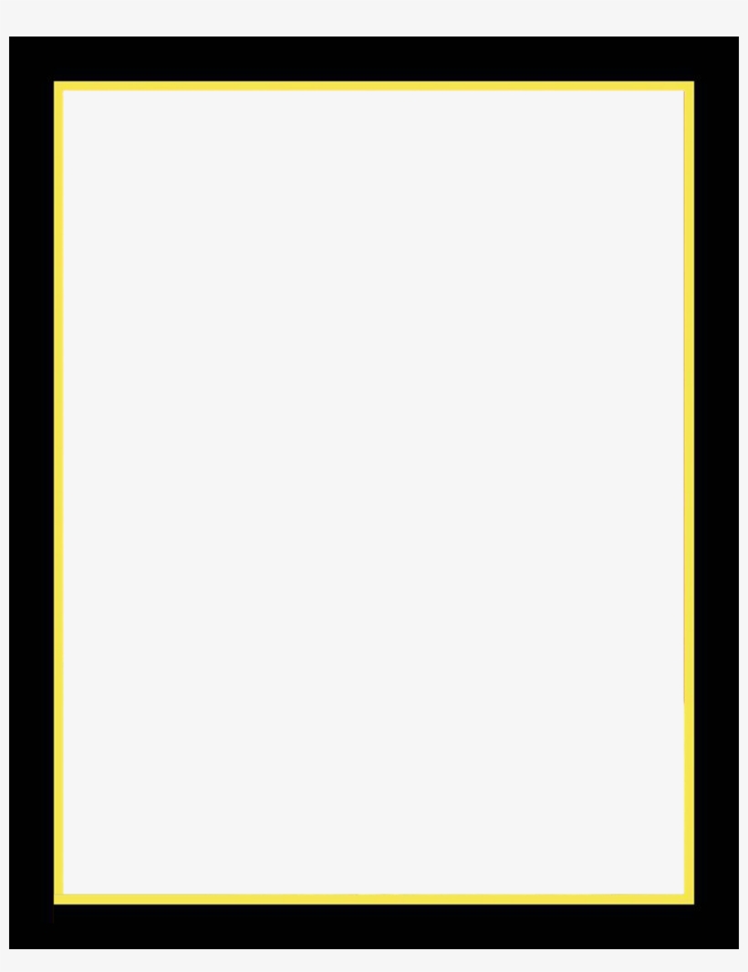 Black Frame With Yellow-gold Border - Black Page Borders Png ...