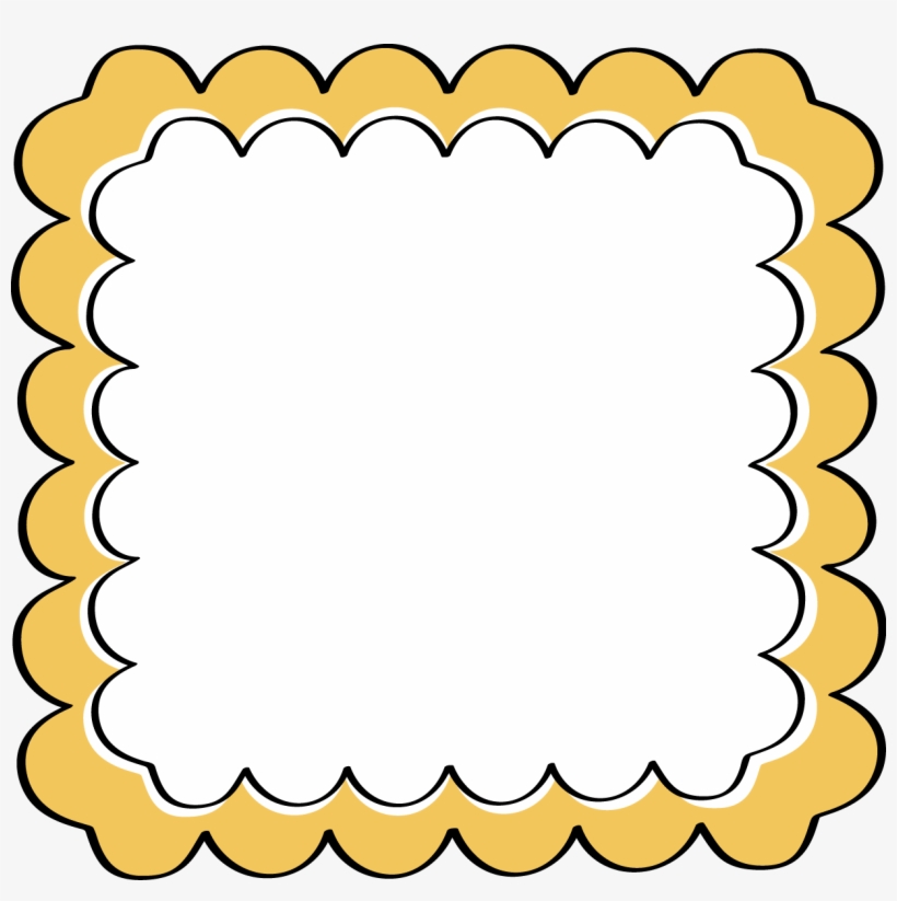 Scalloped Borders And Frames Clipart - Orange And Black Border ...