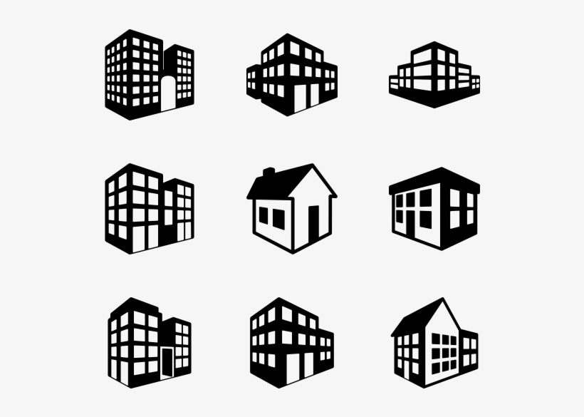 Vector Free Building - Office Build Icon Png - 600x564 PNG Download ...