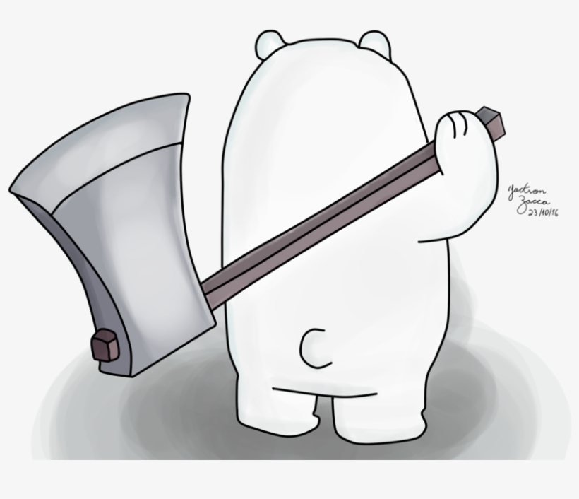 Jpg Black And White Library We Bare Baby With His Axe - We Bear Bears ...