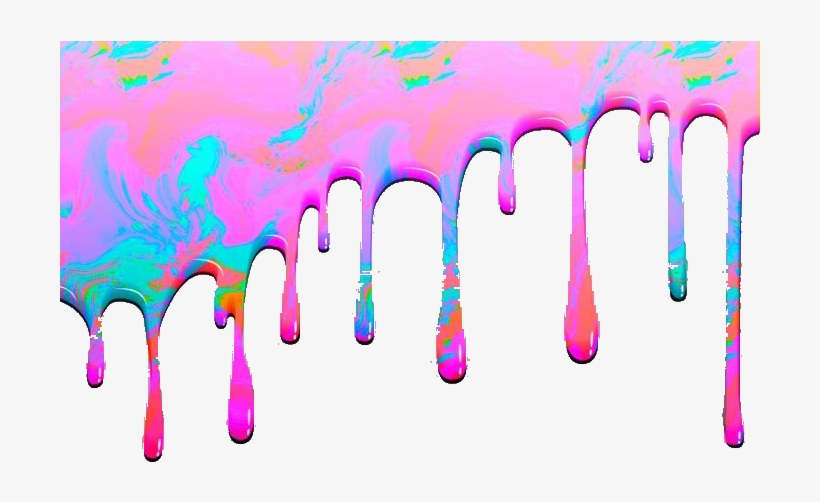 Border Edging Frame Pink Peach Blue Paint Dripping - Dripping Purple ...