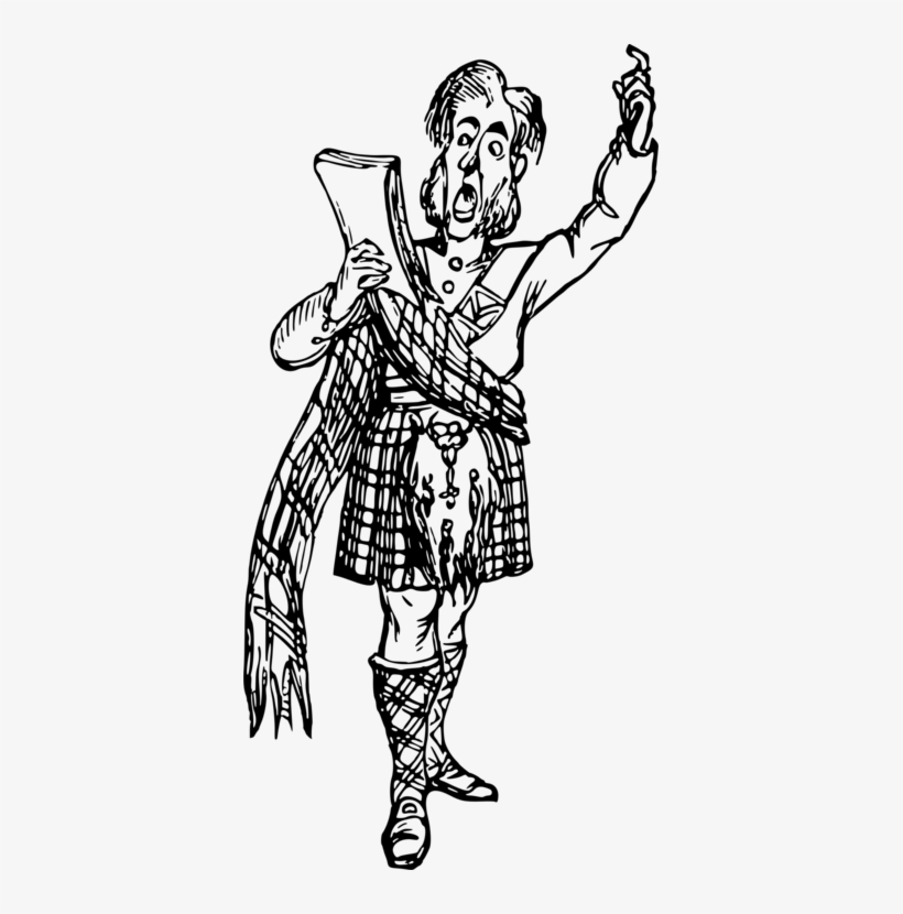 Orator Speech /m/02csf Drawing Line Art - Kilt Clipart Black And White ...