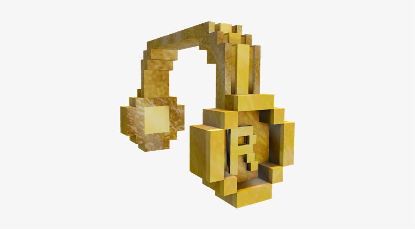 Gold 8-bit Headphones - 8 Bit Headphones - 420x420 PNG Download - PNGkit