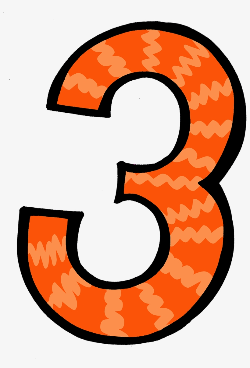 Orange Number 3 Beach Sand September - Clip Art - 1155x1600 PNG ...