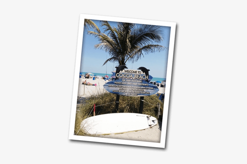 Welcome To Cocoa Beach - Coco Beach Florida Signs - 375x465 PNG ...
