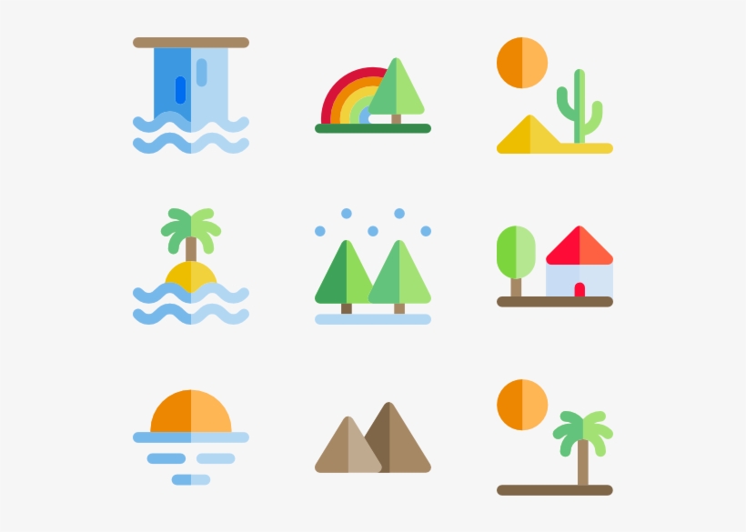 Landscapes 20 Icons - 600x564 PNG Download - PNGkit