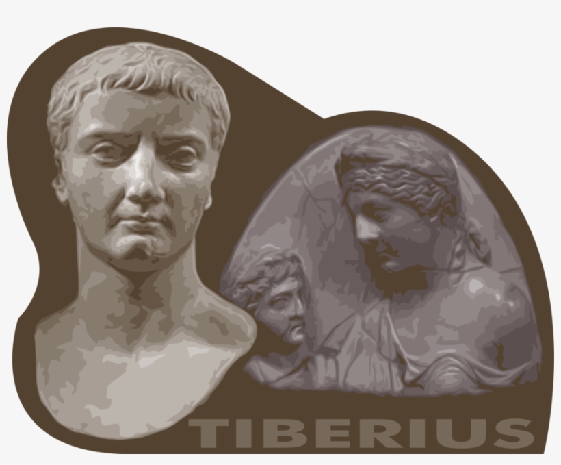 Vector Illustration Of Roman Emperor Tiberius Established - Giclee ...