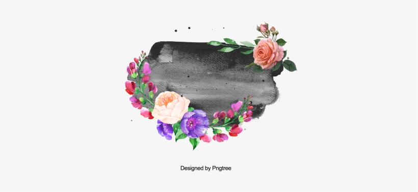 Hand-painted Flower Splash And Ink Frame, Flower, Wreath, - Kaisercraft ...