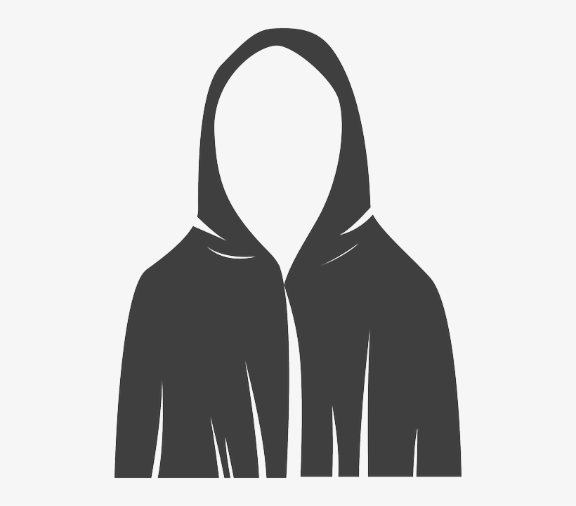 Cape Coat With Hood Transparent Background Png - Black Robe Clipart ...