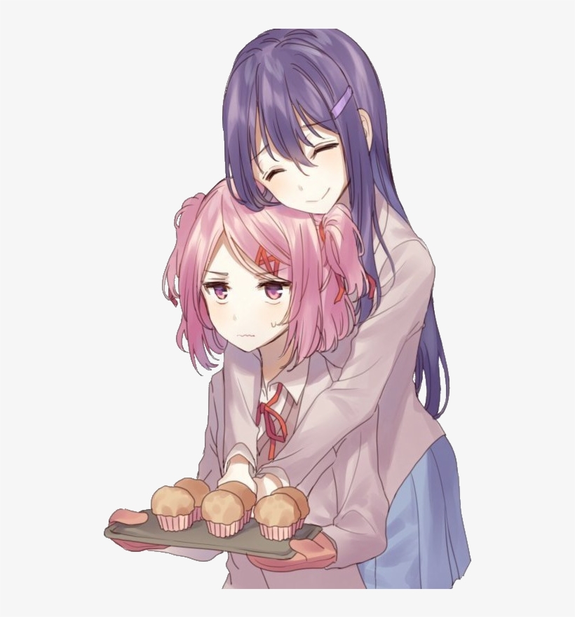 Red Tea - Natsuki X Yuri Fanart - 648x800 PNG Download - PNGkit