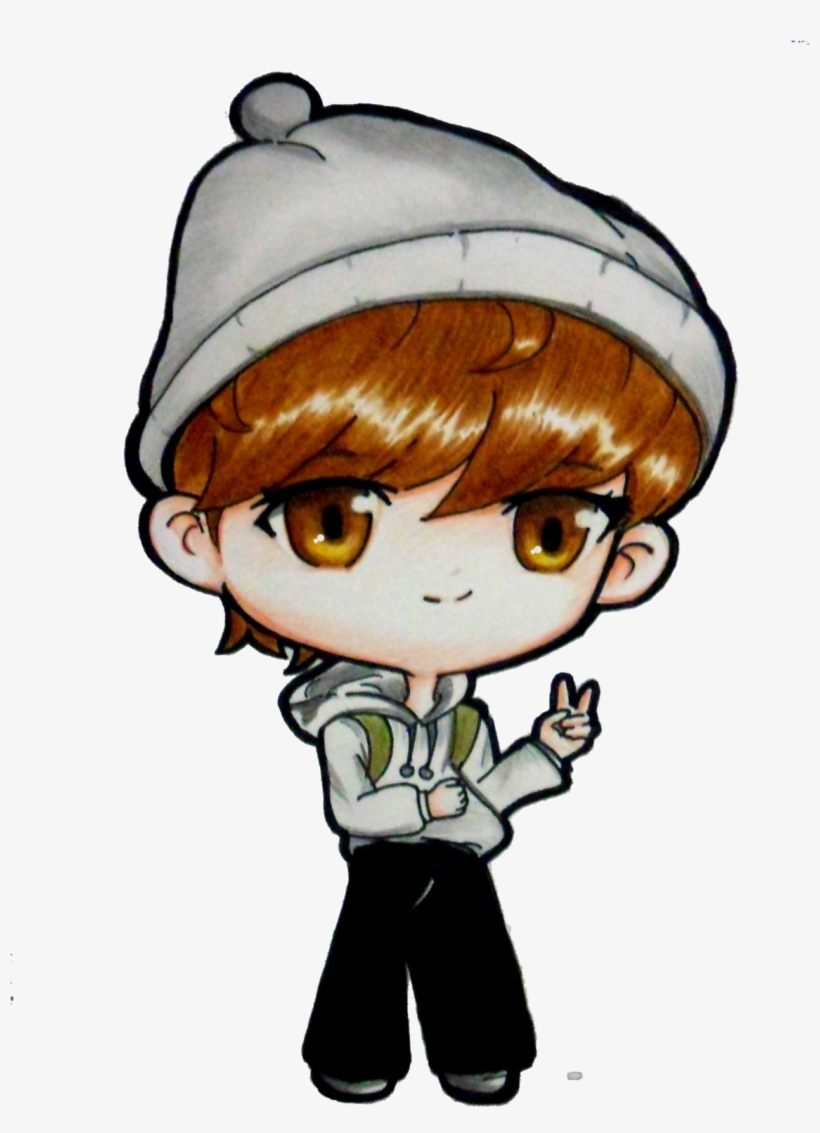 Luhan Chibi Exo By Dlynnchan On Deviantart Image Black - 1280x1707 PNG ...