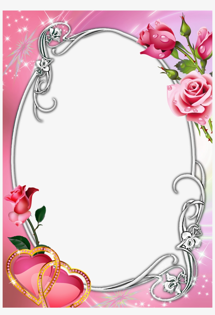 Pink Transparent With Roses - Pink Roses Borders And Frames - 1200x1698 ...