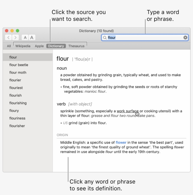 Download Transparent The Full Dictionary Window Showing A Definition ...