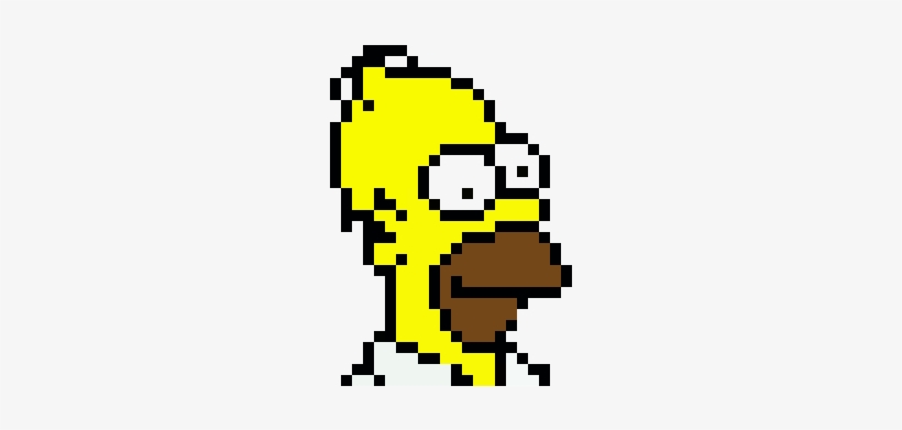 Download Transparent Simpsons - Homer Simpson Pixel Art - PNGkit