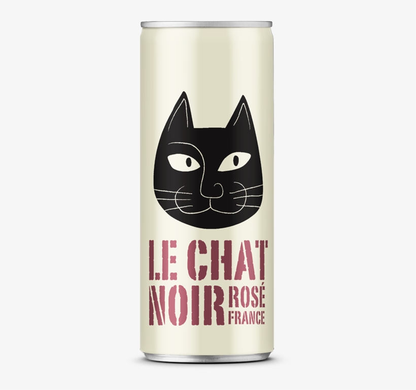 Wine In A Can Le Chat Noir Rose - Poster - 350x700 PNG Download - PNGkit