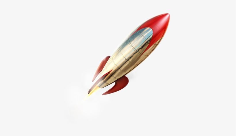 Small Business Marketing Agency - 50s Sci Fi Rocket - 373x395 PNG ...