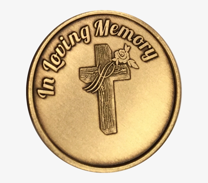 Download Transparent In Loving Memory Cross Rose Memorial Bronze ...