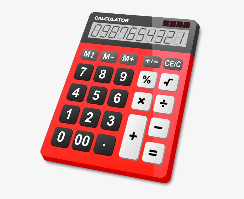 Calculator Red - Clip Art Calculator - 550x588 PNG Download - PNGkit