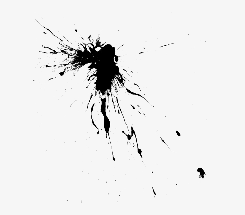 Paint Splatter Splash Ink Drop Splattered, Drip Silhoue - Drawing ...