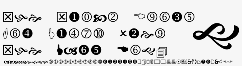 Wingdings 2 Sample - Aotearoa New Zealand Rectangle Magnet - 851x193 ...