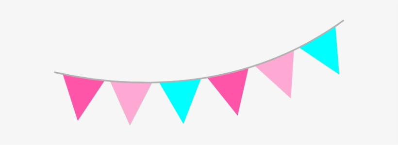 Pink Gray Tan Bunting Clipart Png For Web - 600x219 PNG Download - PNGkit