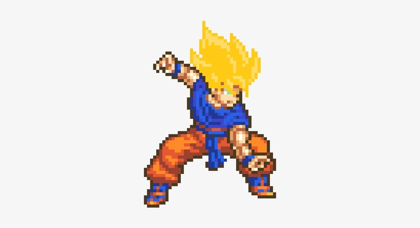 Banner Royalty Free Stock Goku Ssj The Attack Of Saiyans - Dbz 8 Bit ...