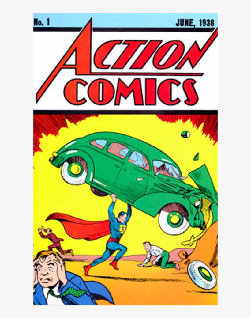 Cage Is An Avid Comic Book Collector - Action Comics - 1950x1100 PNG ...