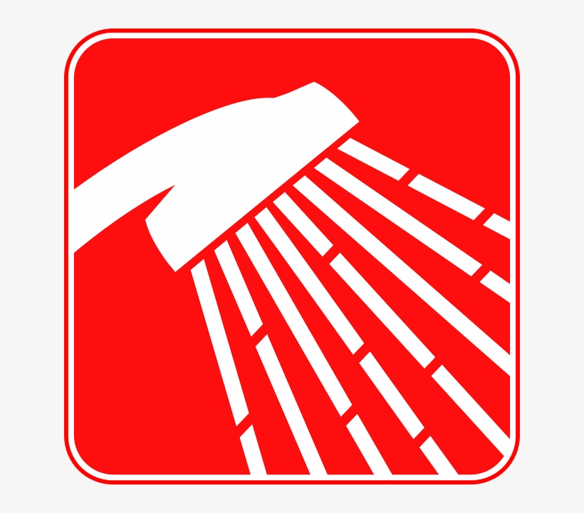 Shower, Bathroom, Sign, Red, Water - Shower Icons - 640x640 PNG ...