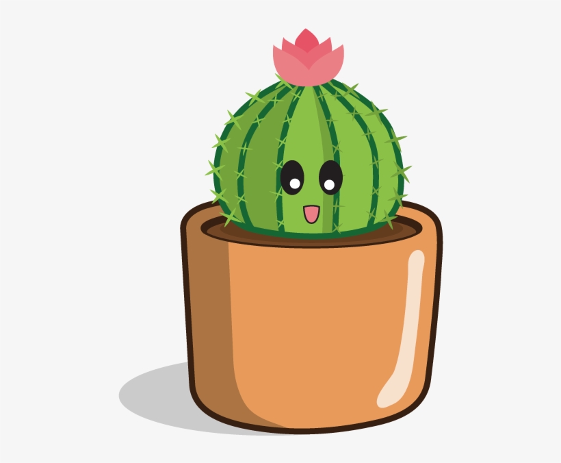 A Series Of Five Cactus Characters Designed For Dynamic - Illustration ...