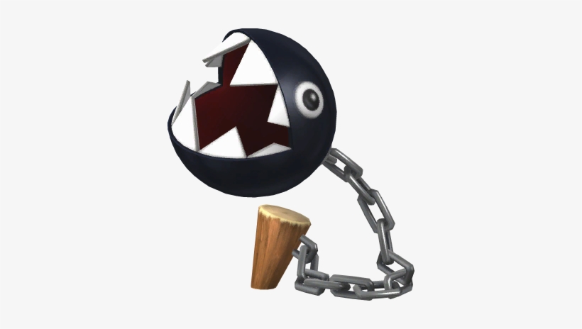 Chain-chomp - Mario Ball On Chain - 348x384 PNG Download - PNGkit