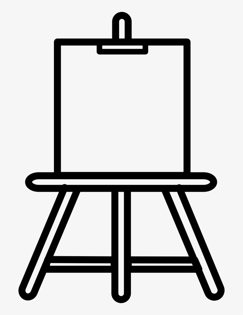 Paint Easel Outline Artistic Tool Comments - Easel Icon - 696x980 PNG ...