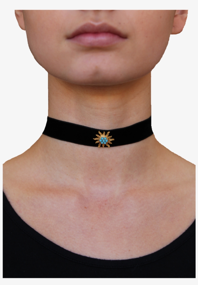 Product Turquoise Sunrise Choker Black Velvet Necklace - 1000x1500 PNG ...