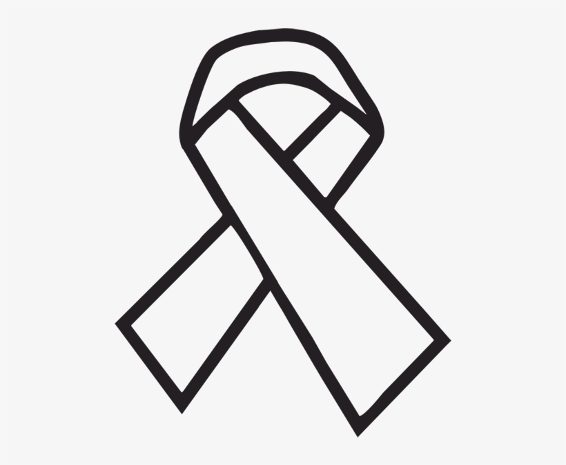 Black And White Ribbon Clipart Kid - White Cancer Ribbon Clip Art ...
