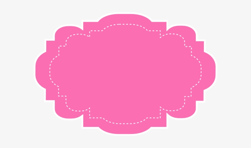 Pink Shape K Clip Art At Clker - Png Frame Pink Vector - 600x404 PNG ...